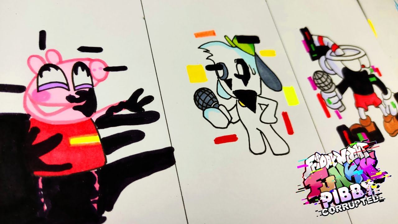 dibujando PERSONAJES de FRIDAY NIGHT FUNKIN PIBBY CORRUPT | pt 7 ...