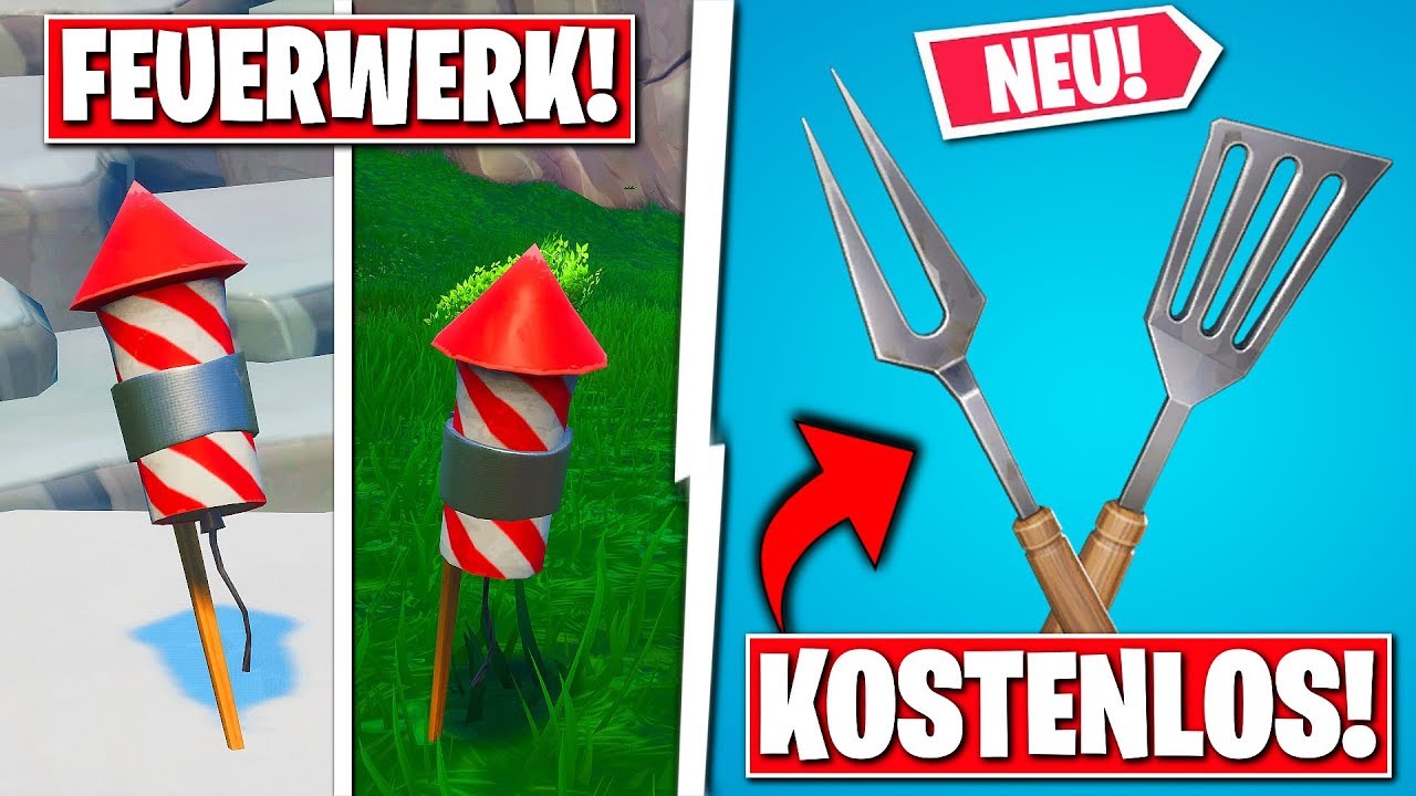 🎁KOSTENLOSE SPITZHACKE in FORTNITE Bekommen!!😱 - Alle Feuerwerk Orte in ...