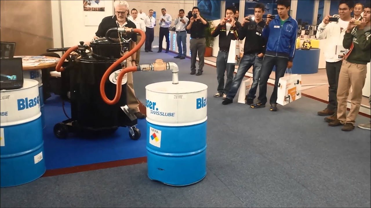 CECOR Sump Shark Crushes Steel Drum - YouTube