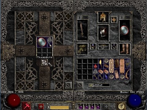 Diablo 2 Removing Socketed Items With A Cube (Example)