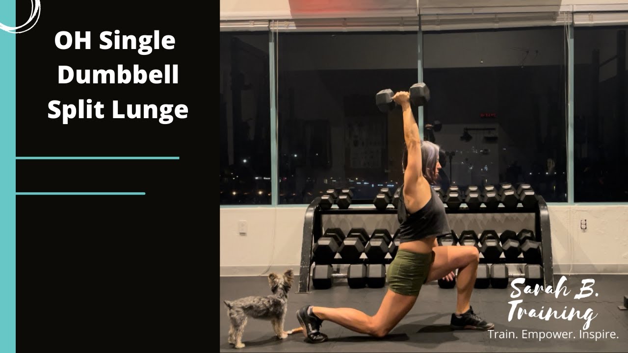 Single DB OH split lunge - YouTube