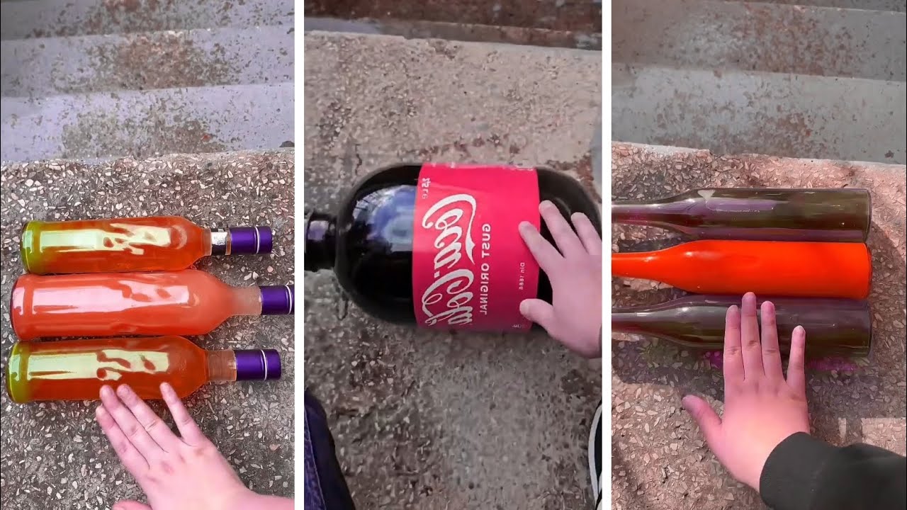 Breaking Glass Bottle 🍾⚡🔥Crushing Crunchy And Soft thing ! - YouTube