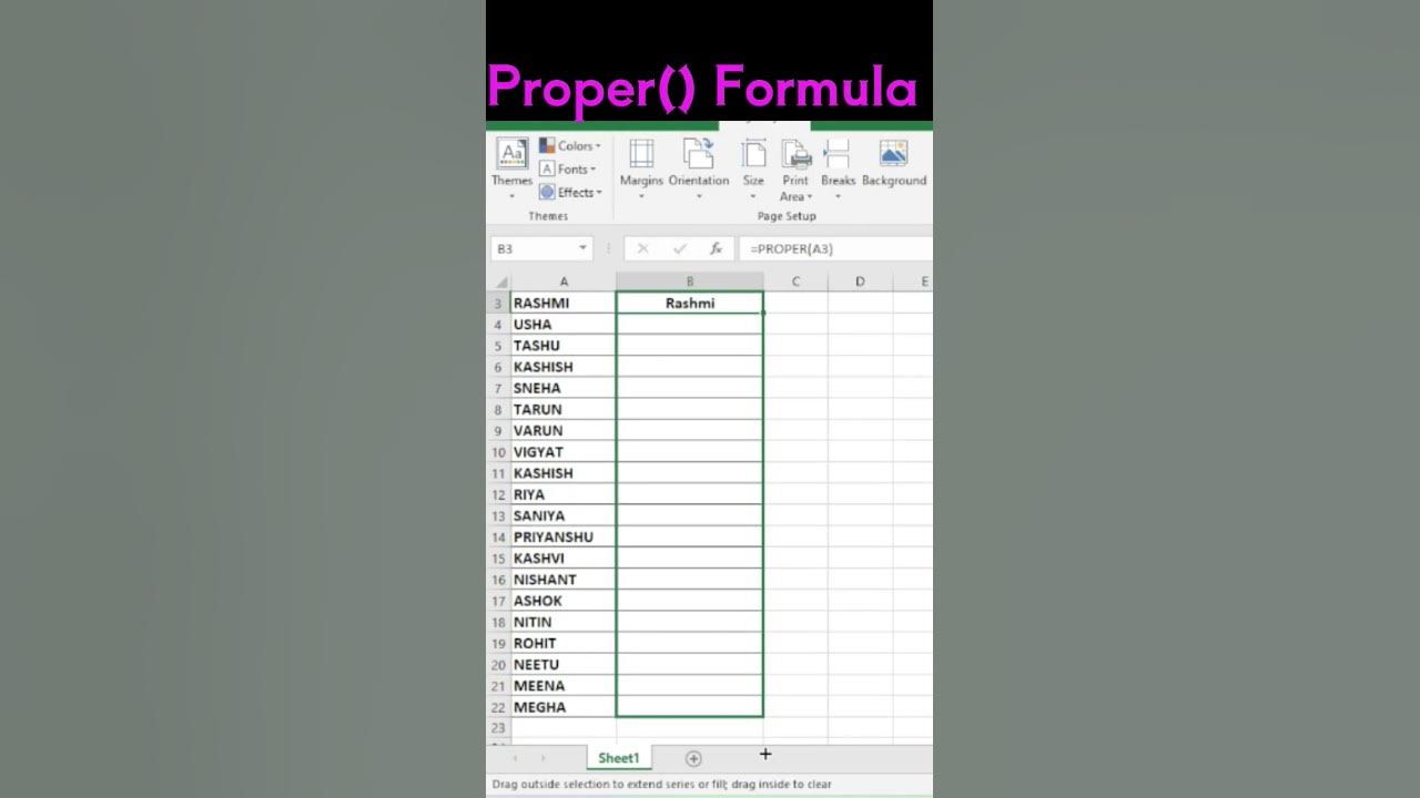 Excel Proper Formula - YouTube