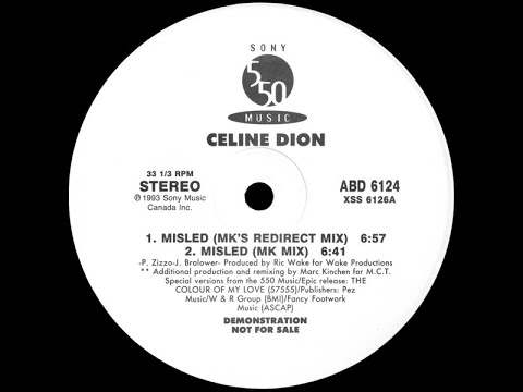 Céline Dion ‎– Misled (MK Mix) 1993 - YouTube