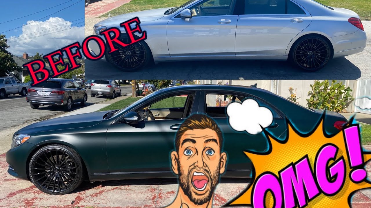 Wrapping a Mercedes S550 - YouTube