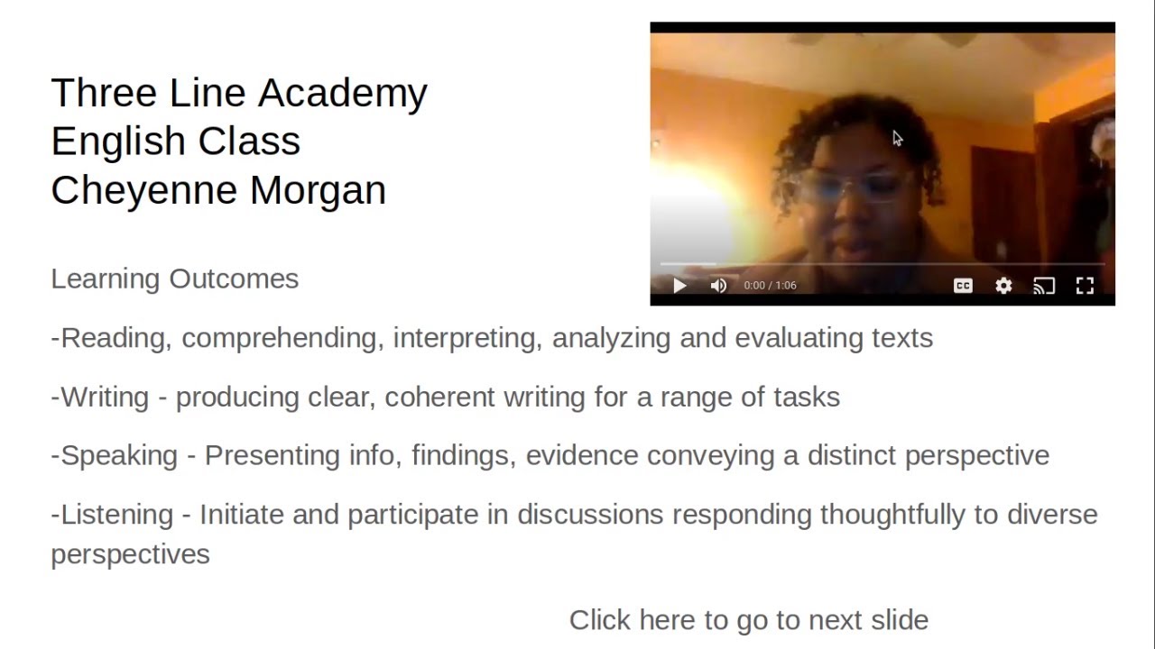 Sylvia , Three Line Academy, English Lesson- Cheyenne Morgan - YouTube