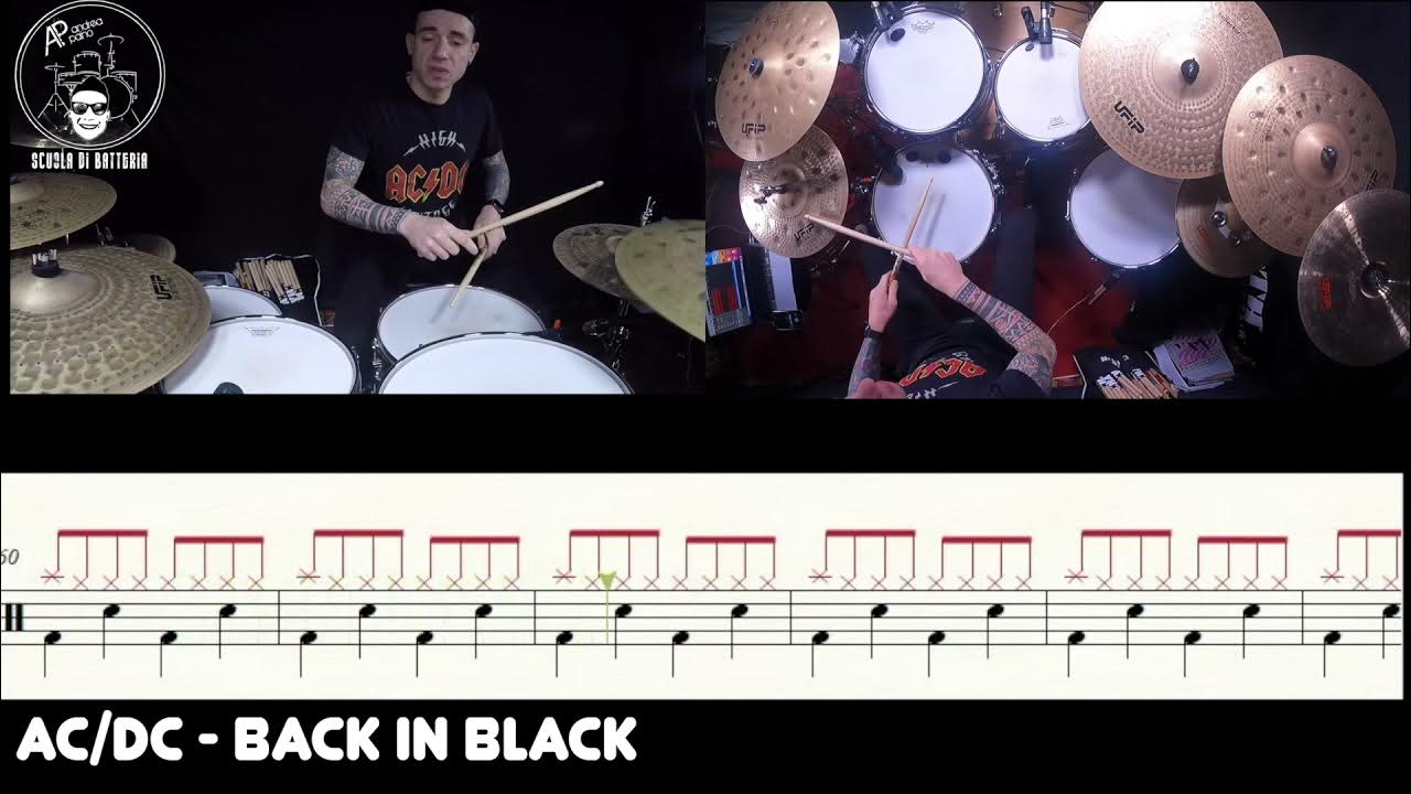 AC/DC - Back in Black - Drum Sheet - YouTube