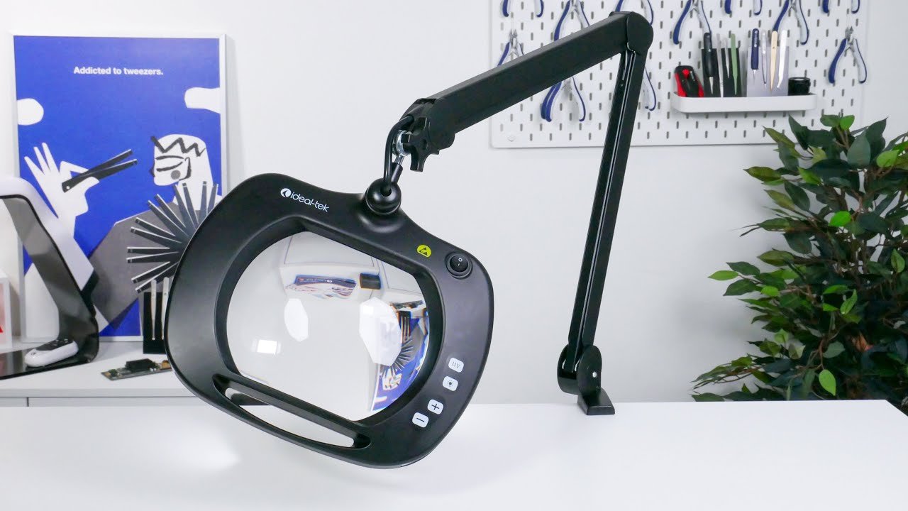 Ideal-tek LE-UVWE5D Magnifying UV LED Lamp - YouTube