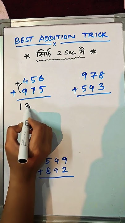 Math shorts | Best Addition Trick | Vedic Maths #shorts #additiontricks #addition #mathstricks ...