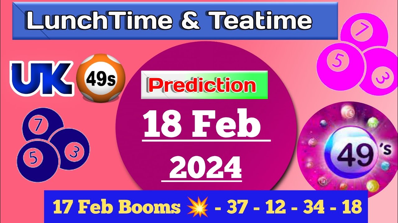 uk49s dobbel lunchtime predictions for today 18-02-24 | today uk49s ...