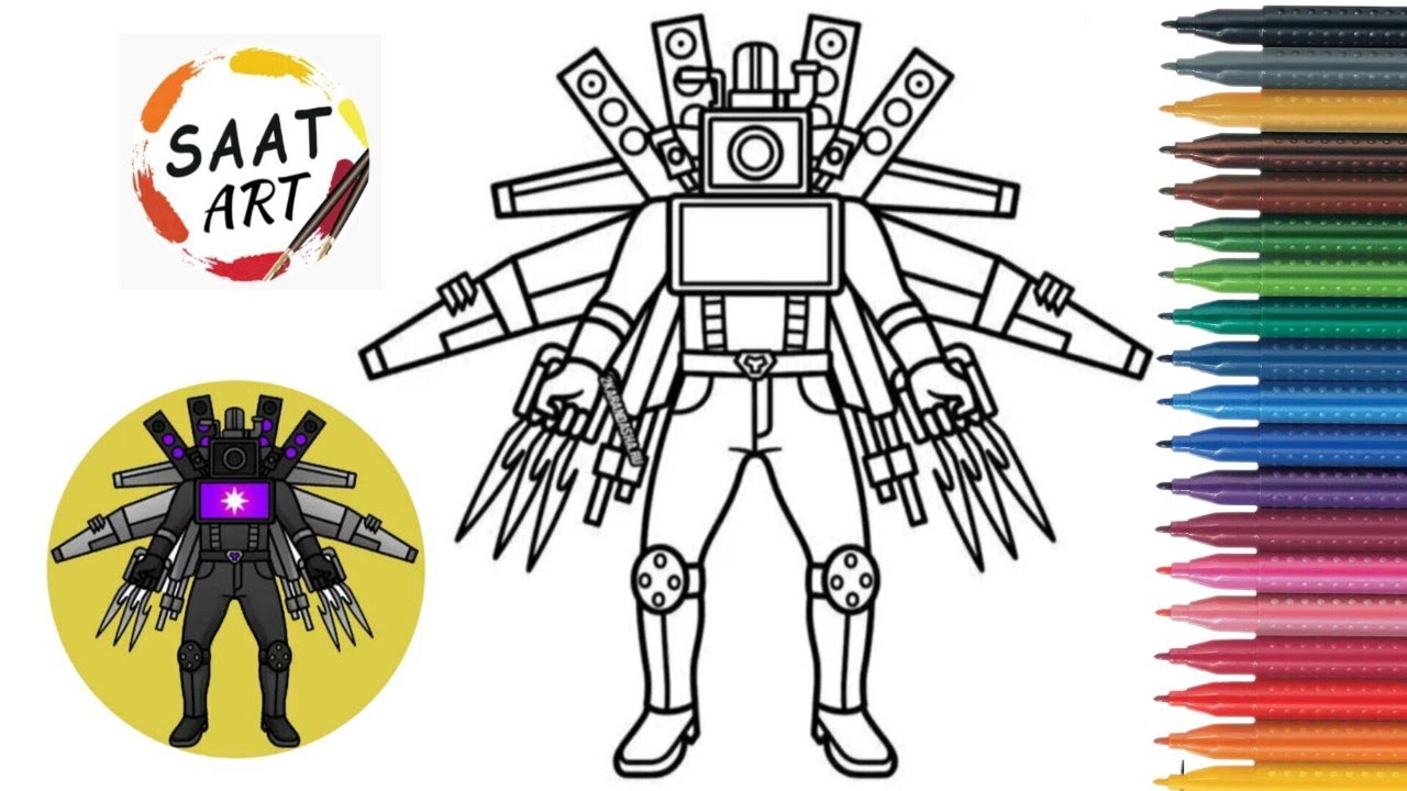 Tri-Titan Woman-Skibidi Toilet-new coloring pages #skibiditoilet # ...