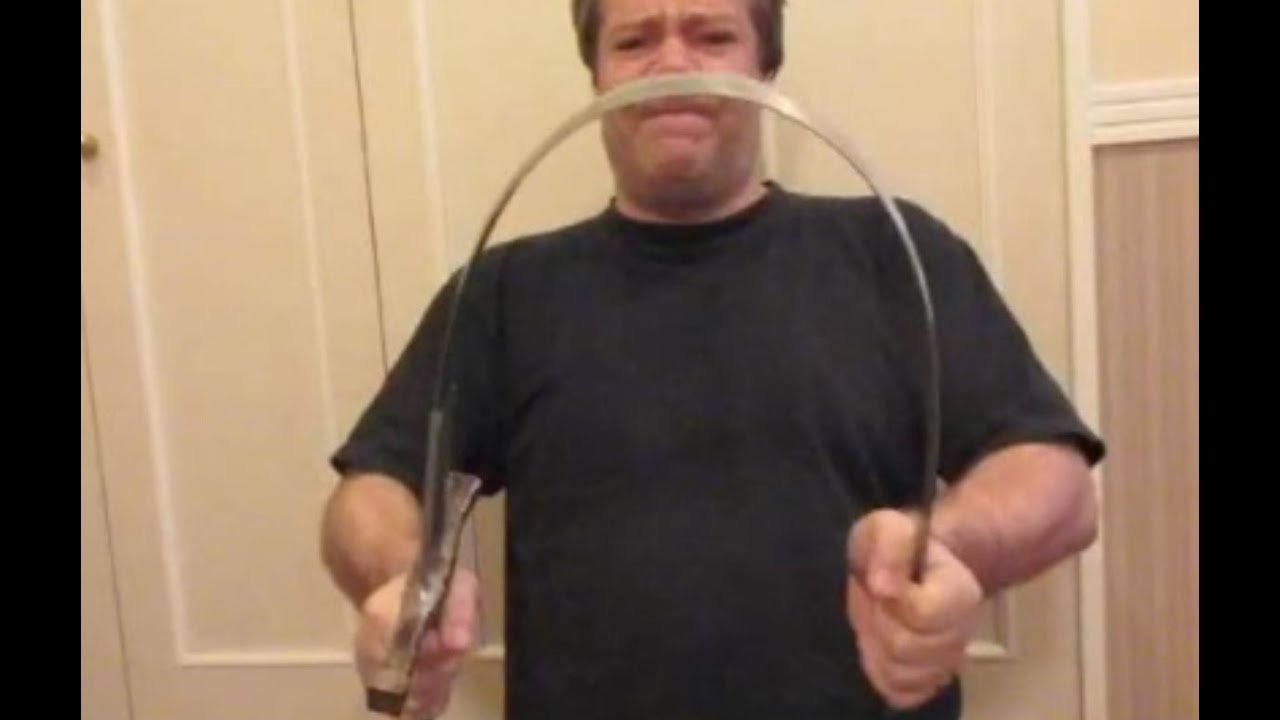 Flex testing and breaking a sword with bare hands... - YouTube