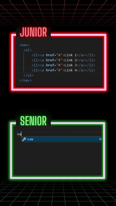 Junior vs Senior Developer: HTML Coding Speed! 🔥 #shorts #designsynth #coding #webdesign # ...