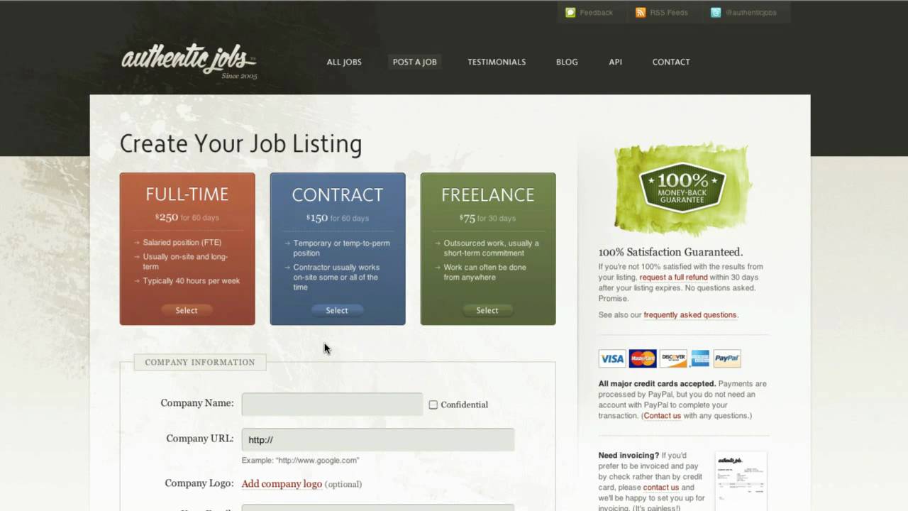 Authentic Jobs: Contract Job Type - YouTube