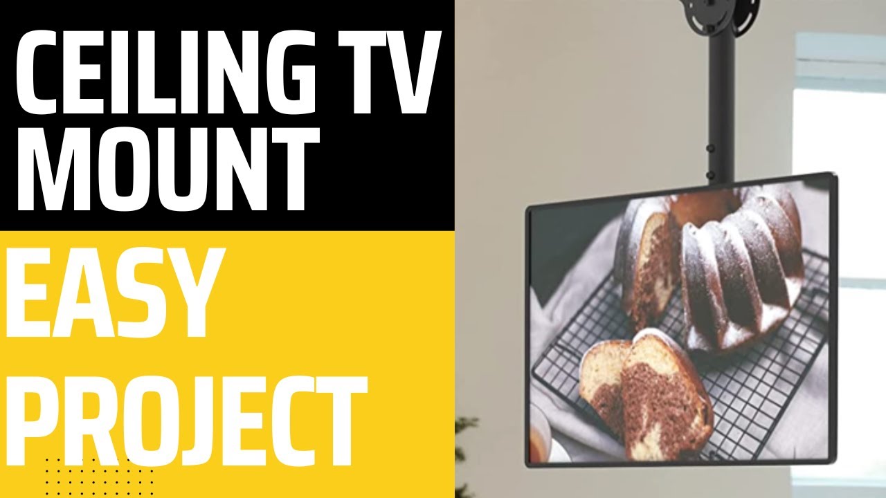 Ceiling TV Mount - Full Install - Super easy! #tv #tvmount - YouTube