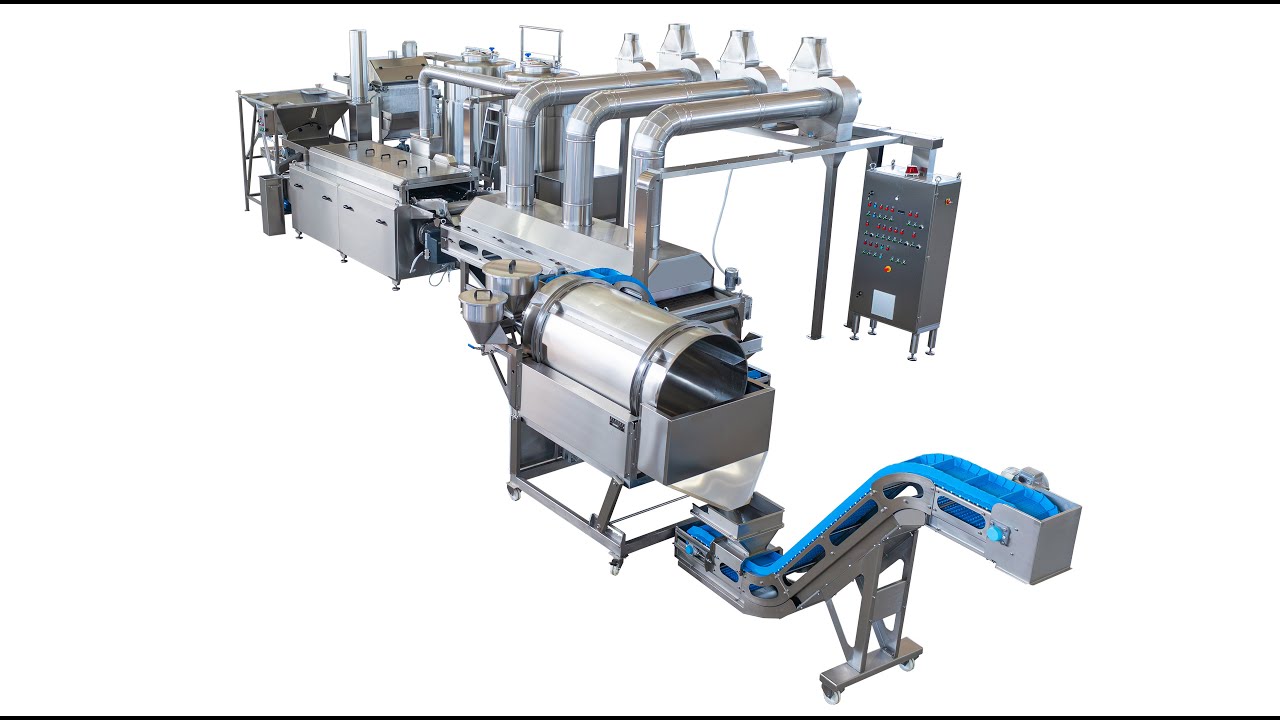 BIONOT AUTOMATIC CONTINUOUS FRYING LINE FOR DRY NUTS AND FOODS NOT96S ...