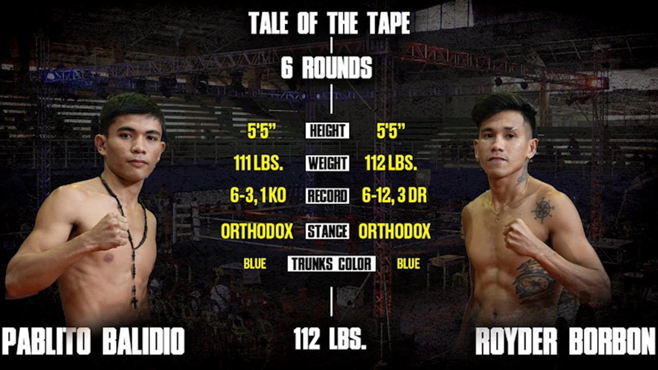 Pablito Balidio vs. Royder Borbon FULL FIGHT VIDEO - YouTube