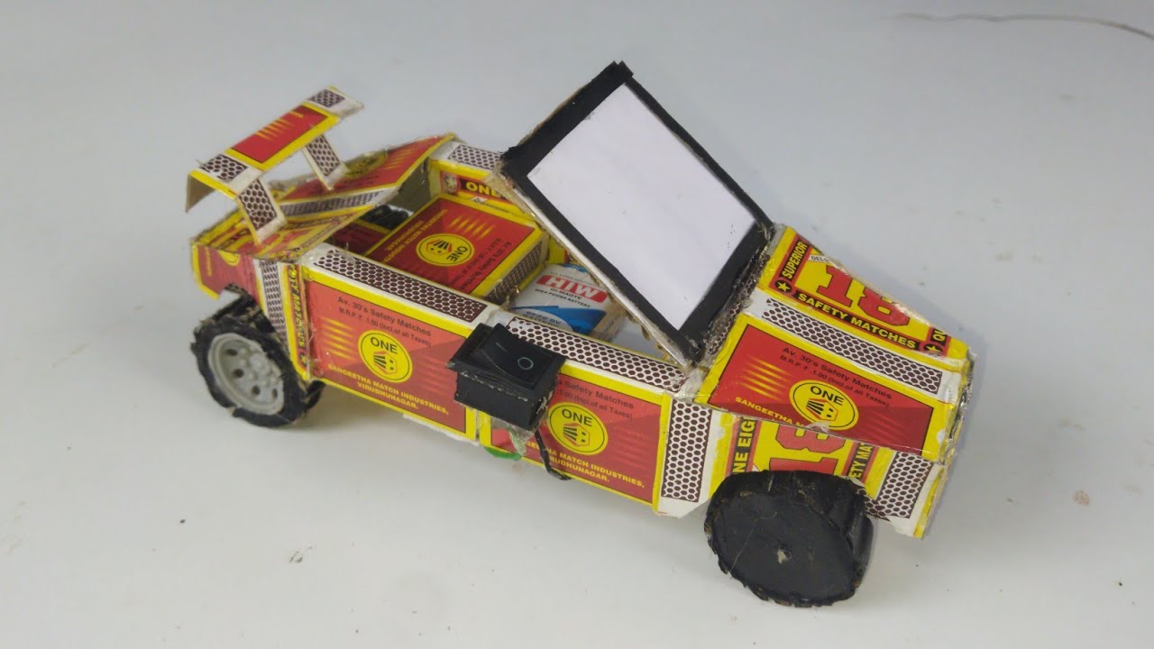 How to make car at home from matchbox | mini remote Control RC Car ...