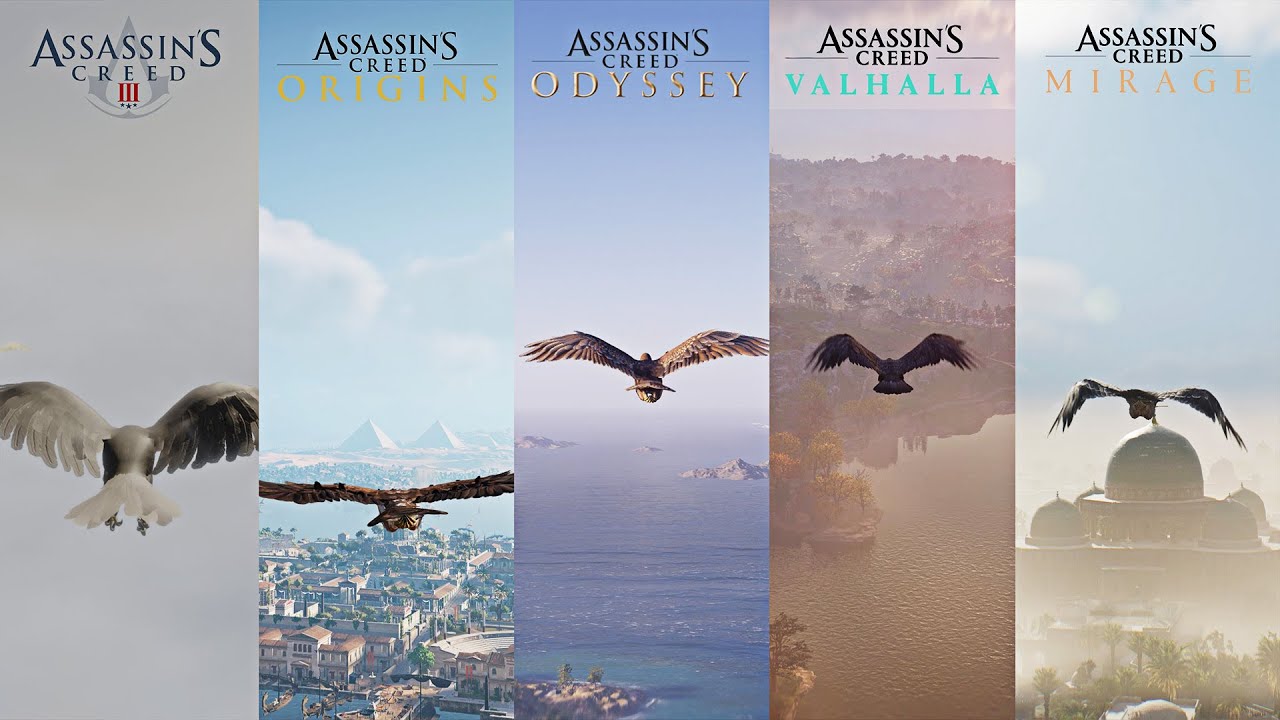 Evolution of Eagles in Assassin's Creed Games (2012-2023) - Senu/Ikaros ...