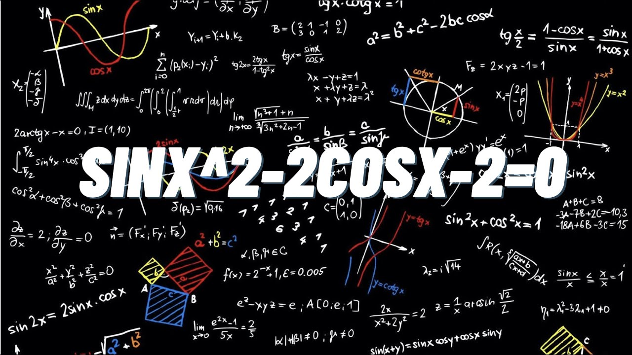Trig Identity: sin^2x -2cosx -2=0 - YouTube
