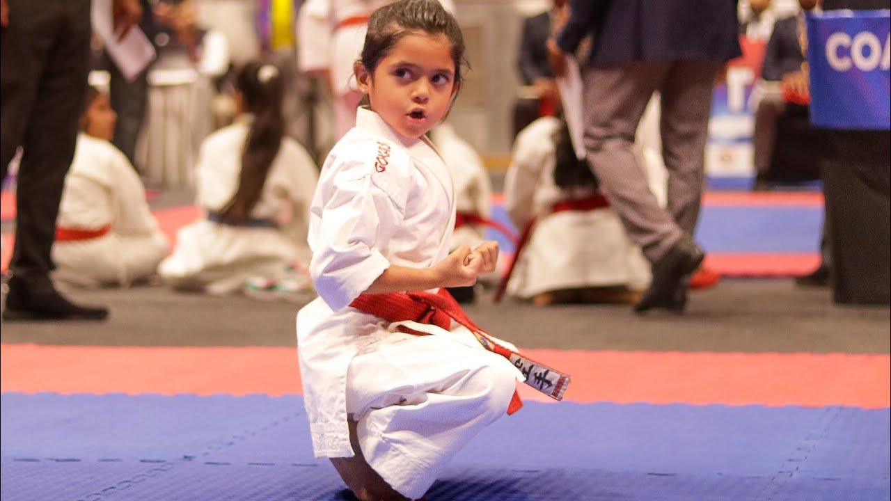 Avika Shetti (Aka-Red) Round 1 - Kata Papuren in National KIO karate ...