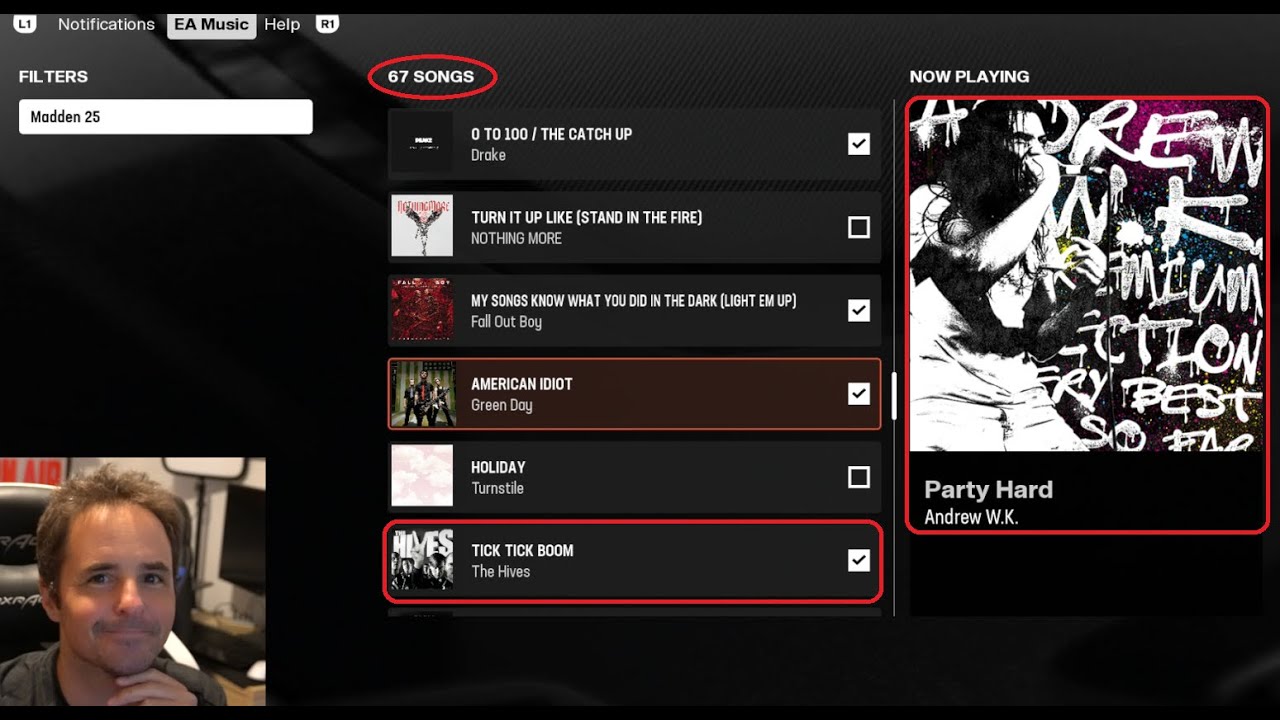 Madden 25 Hidden Menu Music! Classic Songs - YouTube