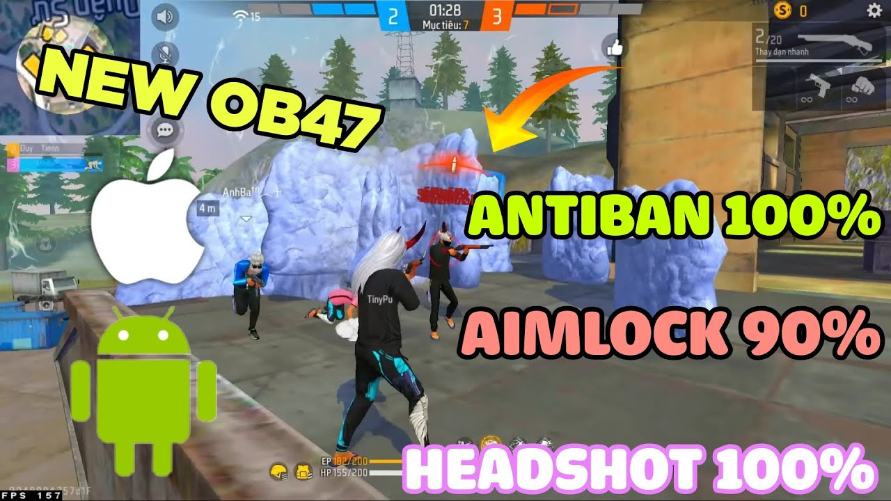 APP HEADSHOT FF OB47, SHARE BẢN AIMLOCK GHIM ĐẦU 100% FIX RUNG TÂM KÉO NHẸ FULL MÁU ĐỎ, ANTIBAN ...