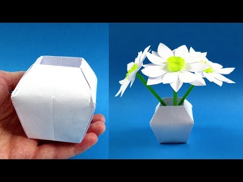 Kağıt bir Vazo yapmak için nasıl Origami Vazo