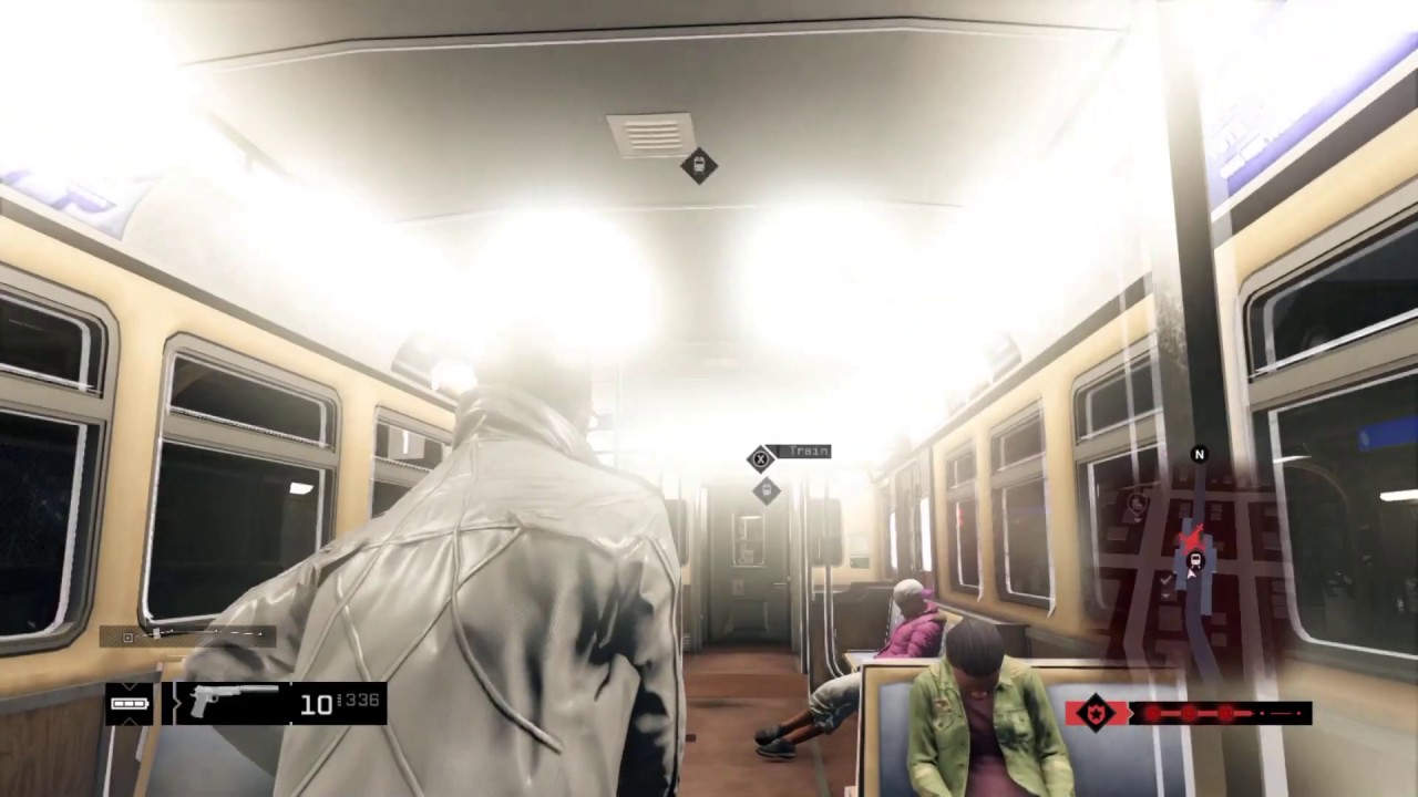 I escape the police with a train in watch dogs 1 free roam - YouTube