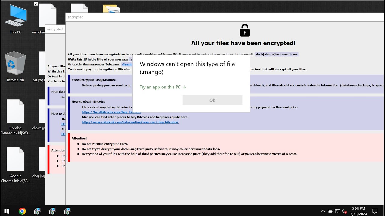 Mango ransomware removal [.Mango file virus]. - YouTube