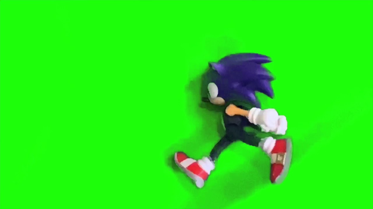 Sonic running stop motion green screen (free to use) - YouTube