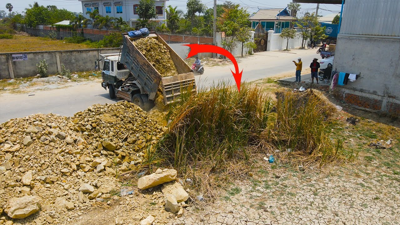 New Project Best Roadside Activities Development Land with Stone And ...
