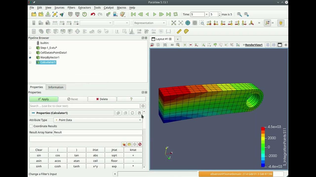 Visualizing Abaqus results in ParaView - YouTube