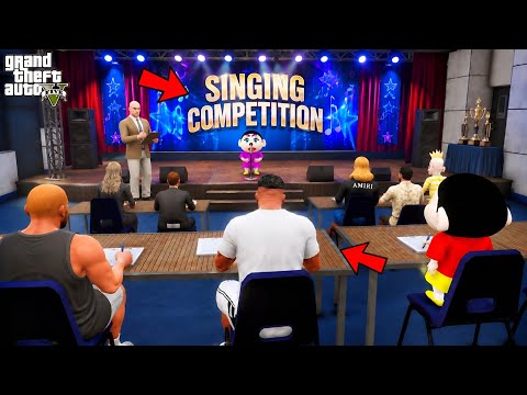 Franklin, Shinchan & Himawari's Singing Competition at School Went Crazy In GTA 5 | JSS GAMER