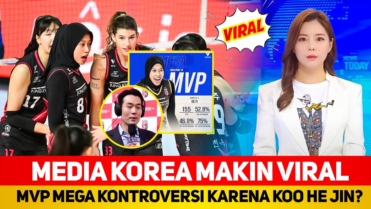 MEDIA KOREA VIRAL ️MEGAWATI RESMI JADI MVP PUTARAN 3 V-LEAGUE 2024-2025🔥KOO HE JIN KAKU TAK ...