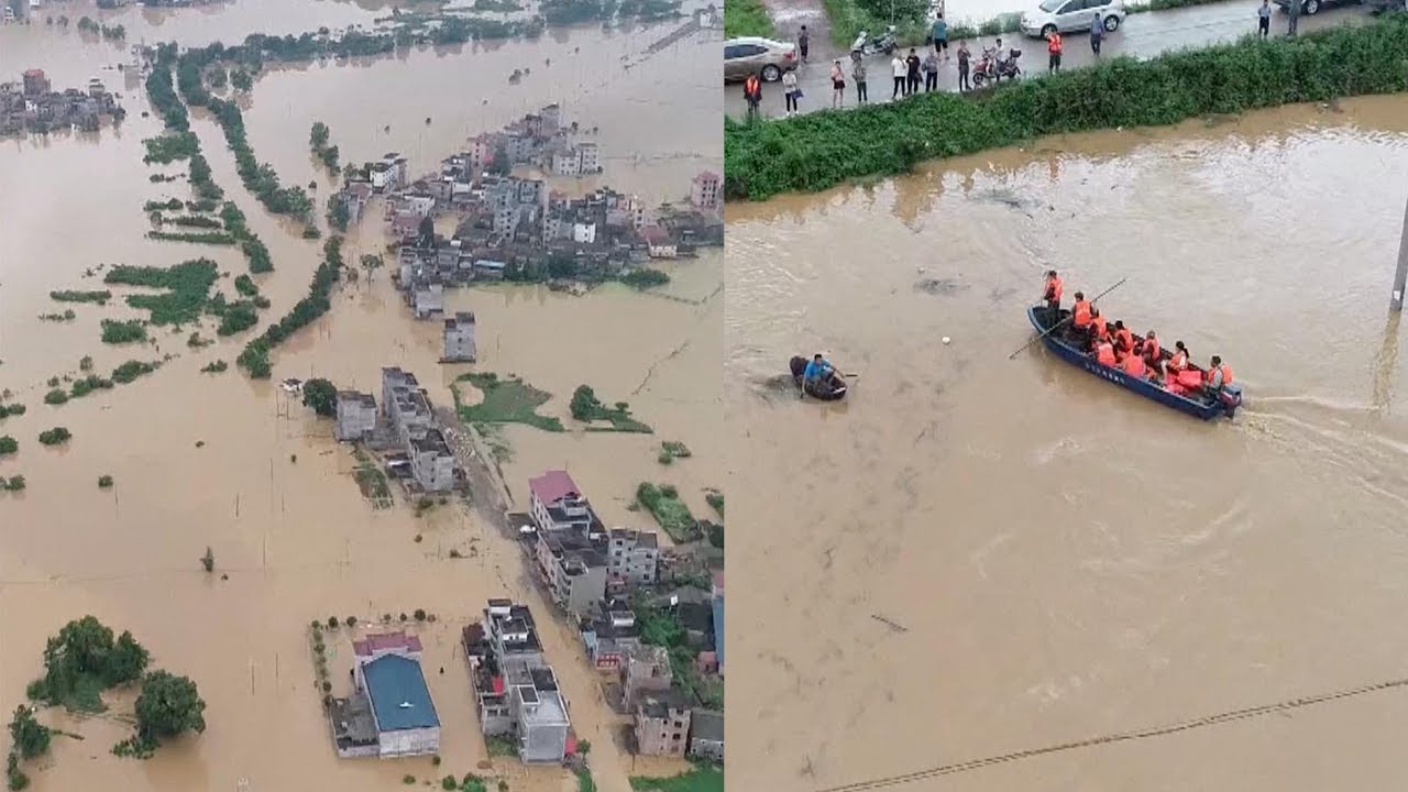 Bad weather triggers floods in E and SW China, millions affected - YouTube