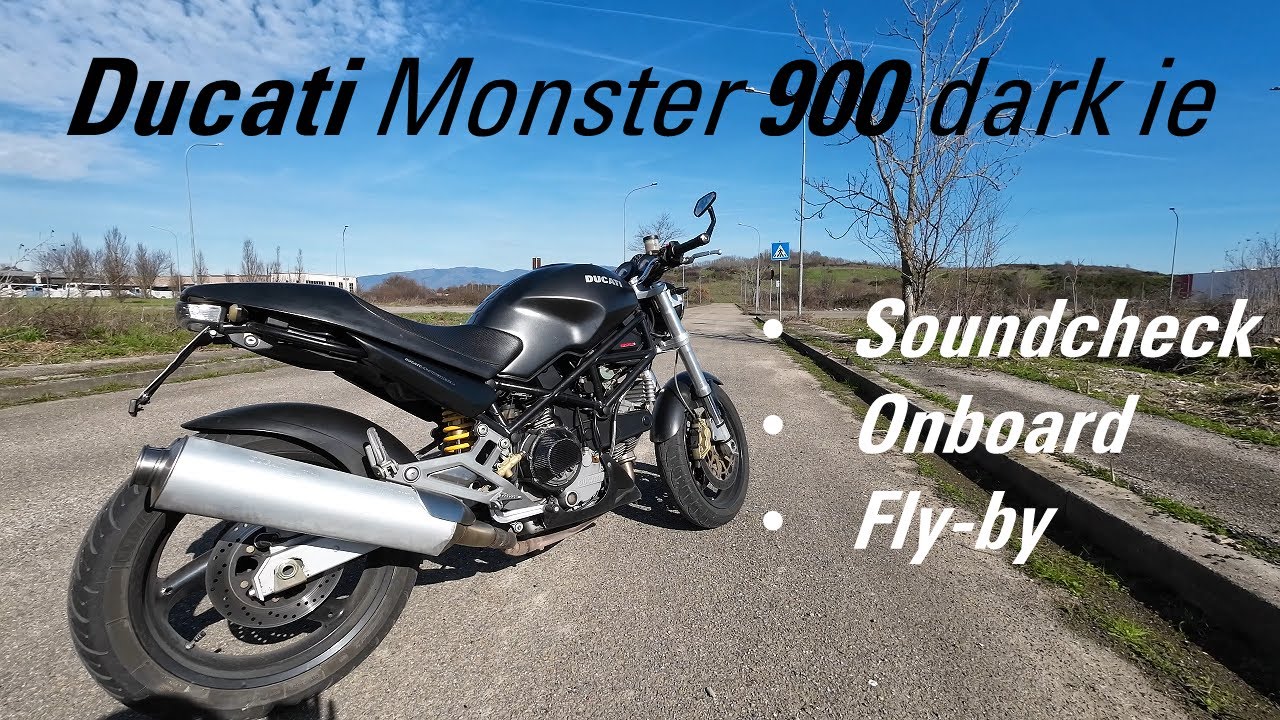 Ducati monster dark 900 ie | Original Sound | Onboard and flyby - YouTube