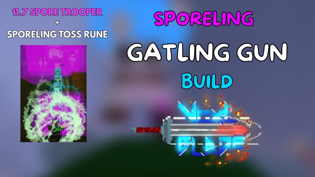 Sporeling Gatling Gun Build - ROBLOX Voxlblade 11.7 Spore Trooper - YouTube