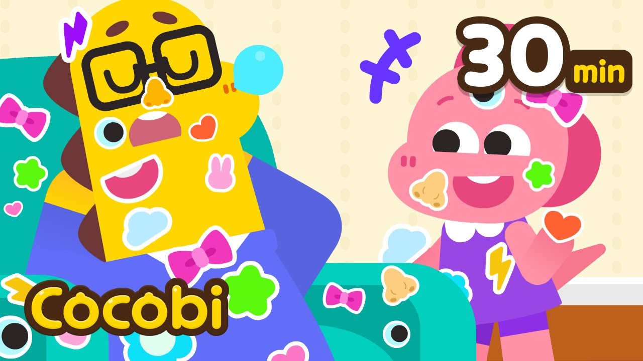 Face Sticker Fun + Compilation | Songs for Kids | Cocobi - YouTube