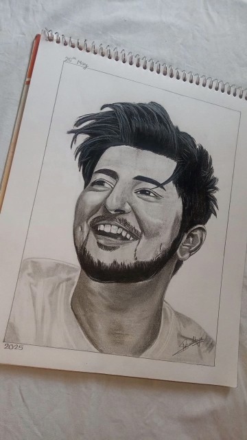 Darshan raval portrait #darshanraval #artdrawing #trendingshorts #art # ...