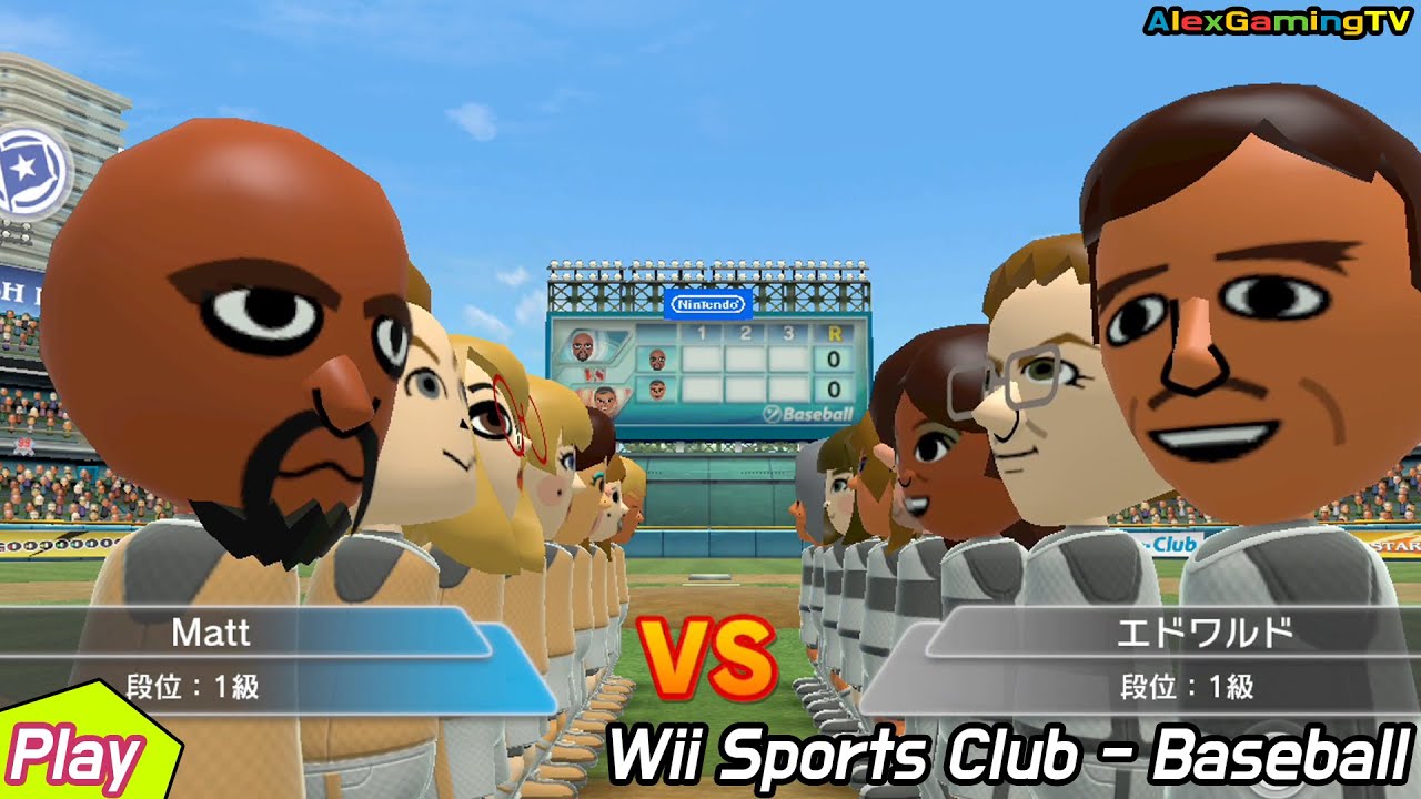 Wii Sports Club - Baseball (Wii U, #015) Player Matt Team ( Road to Pro ...