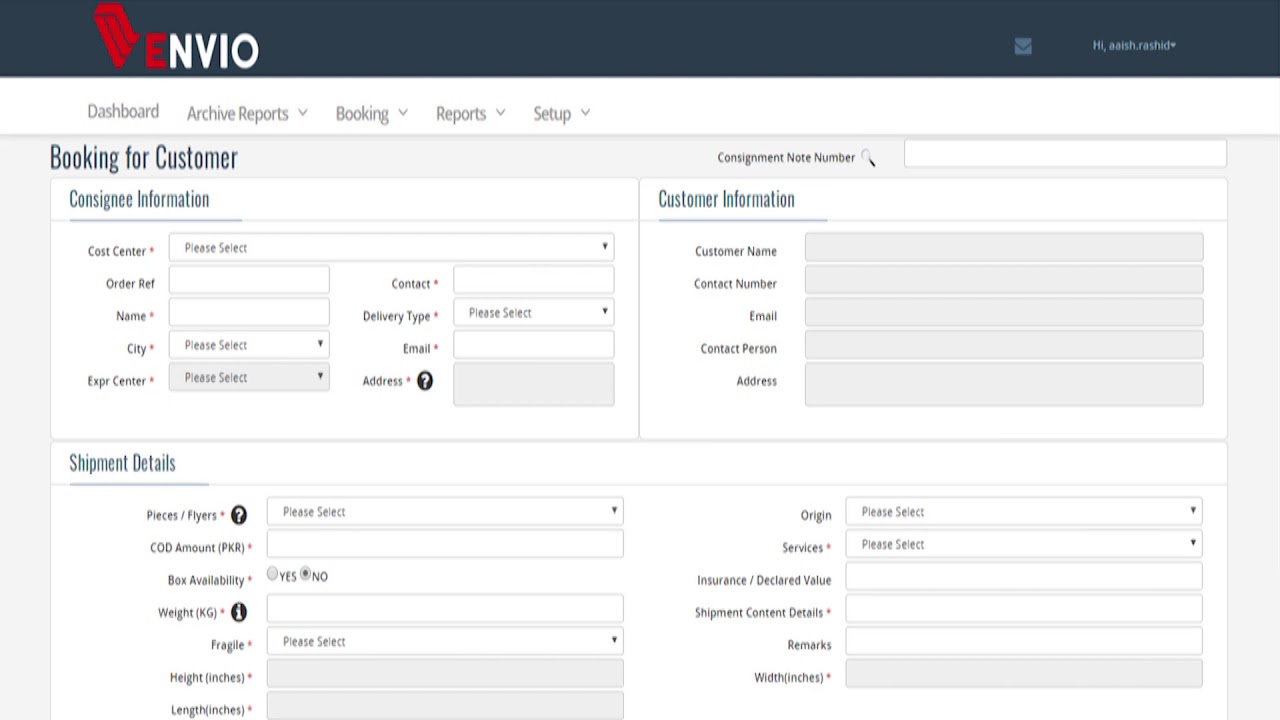 TCS single booking Envio Tutorials in Urdu Cash On Delivery Account ...