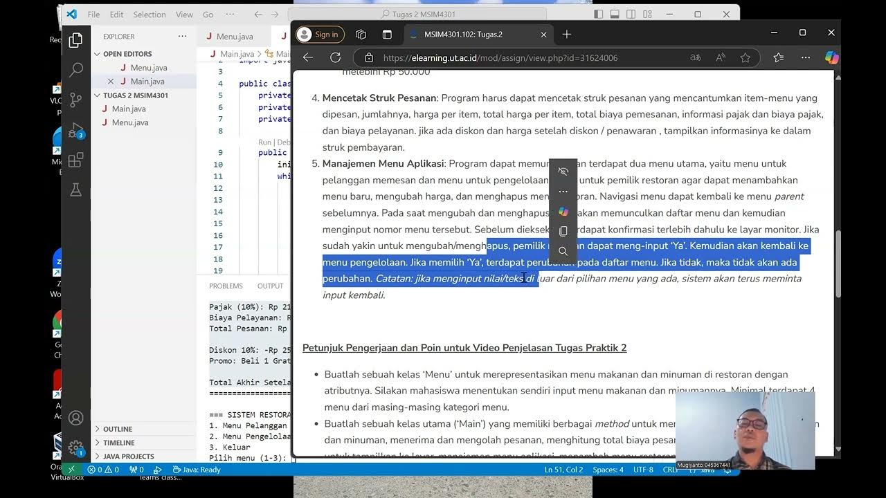 Tugas 2 MSIM4301 Pemrograman Berbasis Desktop - YouTube