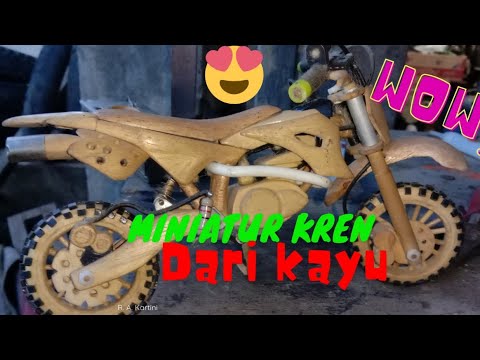 Miniatur motor dari kayu - YouTube