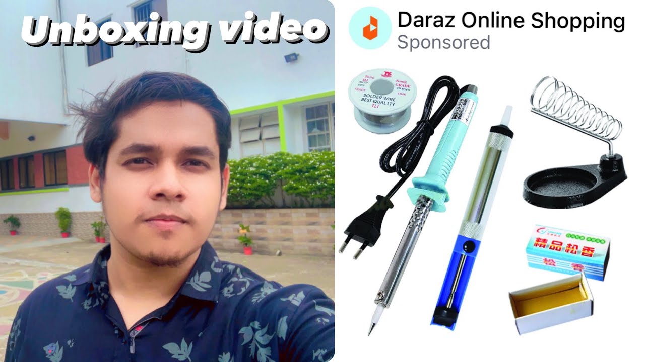 Soldering Iron Combo Pack (Soldering Iron60Watt, Iron Stand, Soldering ...