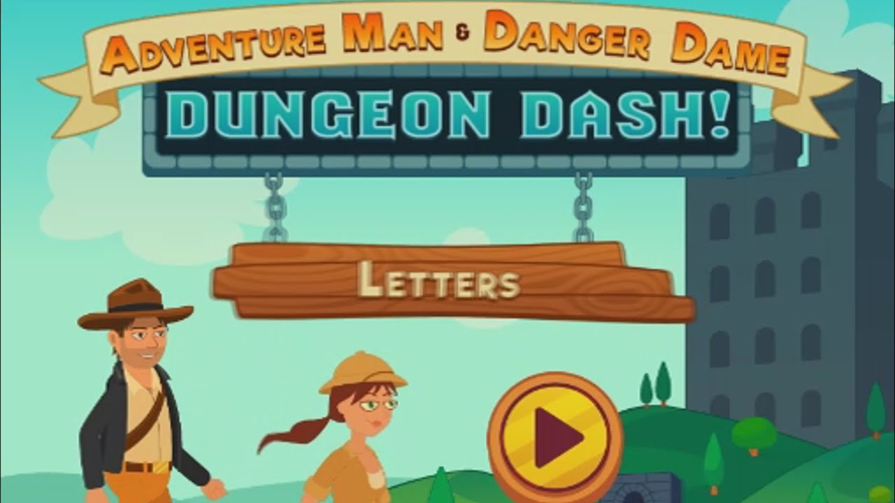 ADVENTURE MAN DUNGEON DASH LETTERS - YouTube