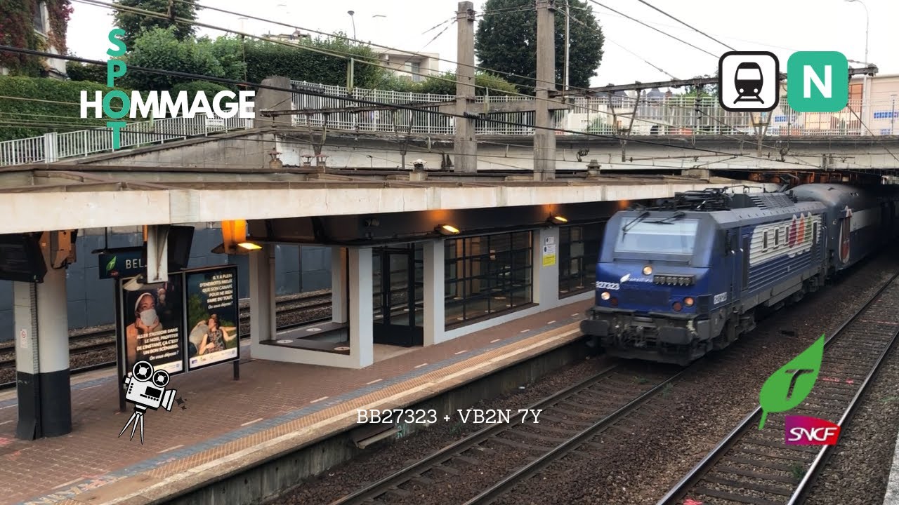 Transilien Ligne N BB27323 Et VB2N 7Y, Transilien SNCF - YouTube