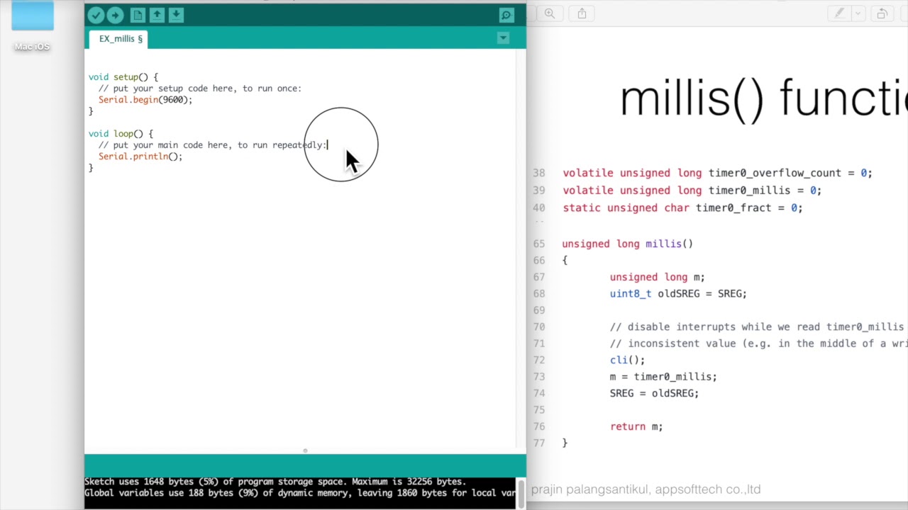 การเคลียร์ค่าฟังก์ชัน millis - YouTube