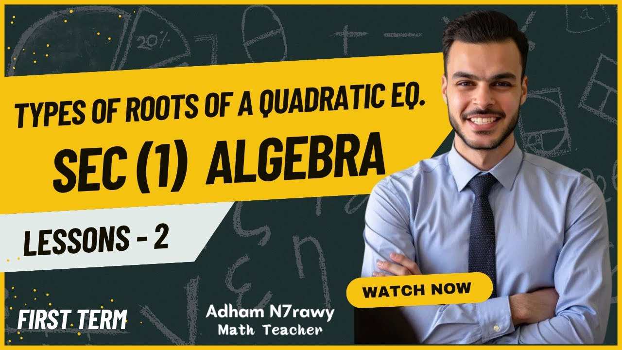 Determining types of roots of quadratic equation | Algebra | 1st ...