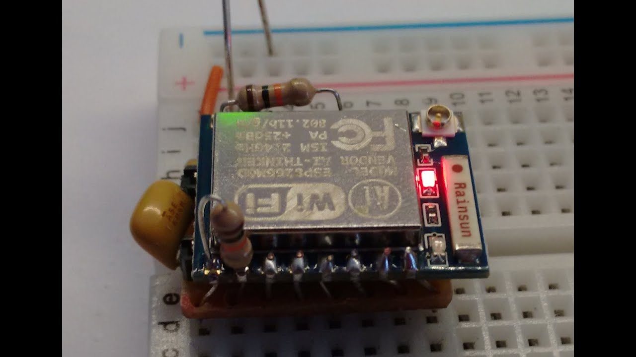 Make An Esp07 Esp12 Module Breadboard Friendly Esp8266 Tutorial Youtube